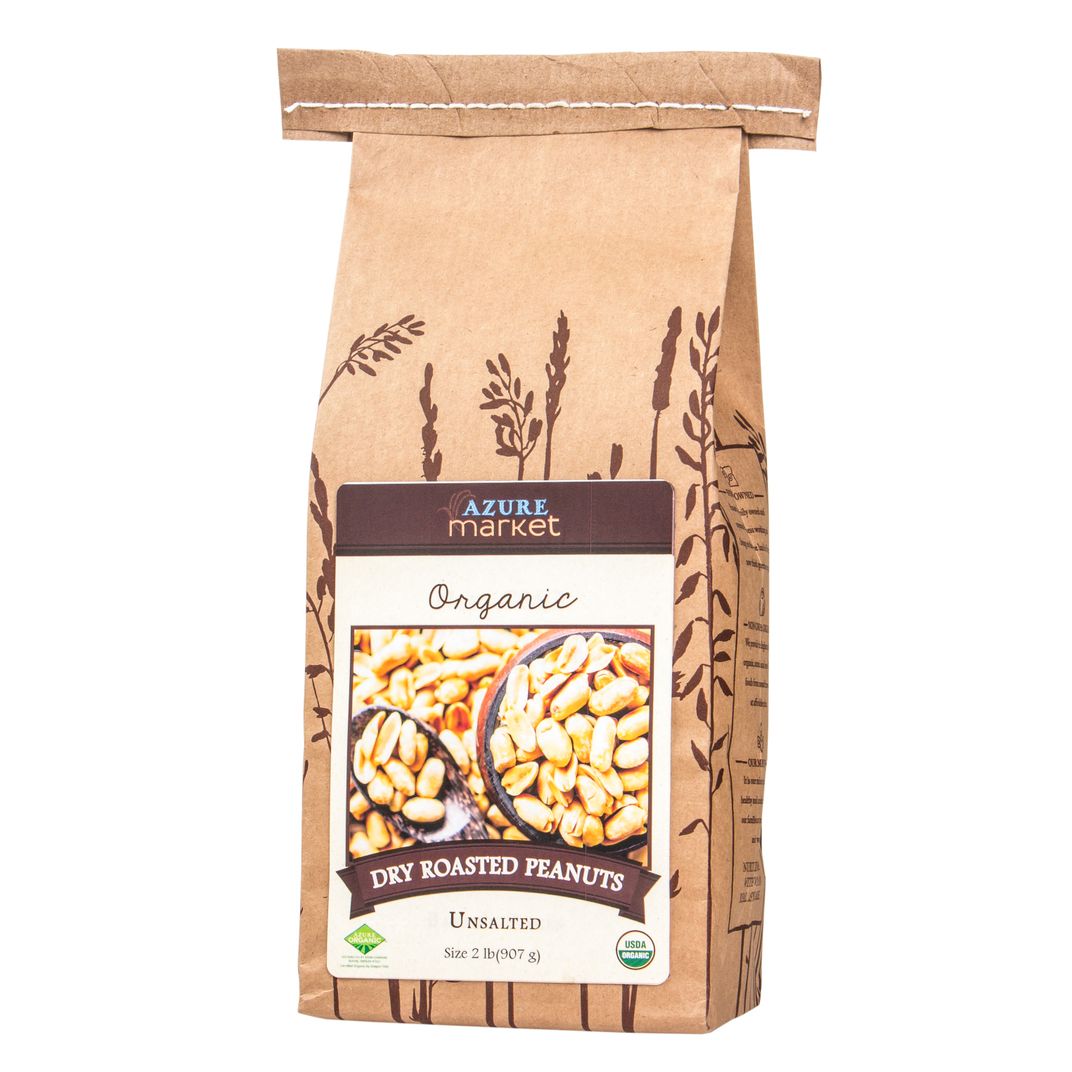 Azure Market Organics - Peanuts, Dry Roasted, No Salt, Organic - Azure ...