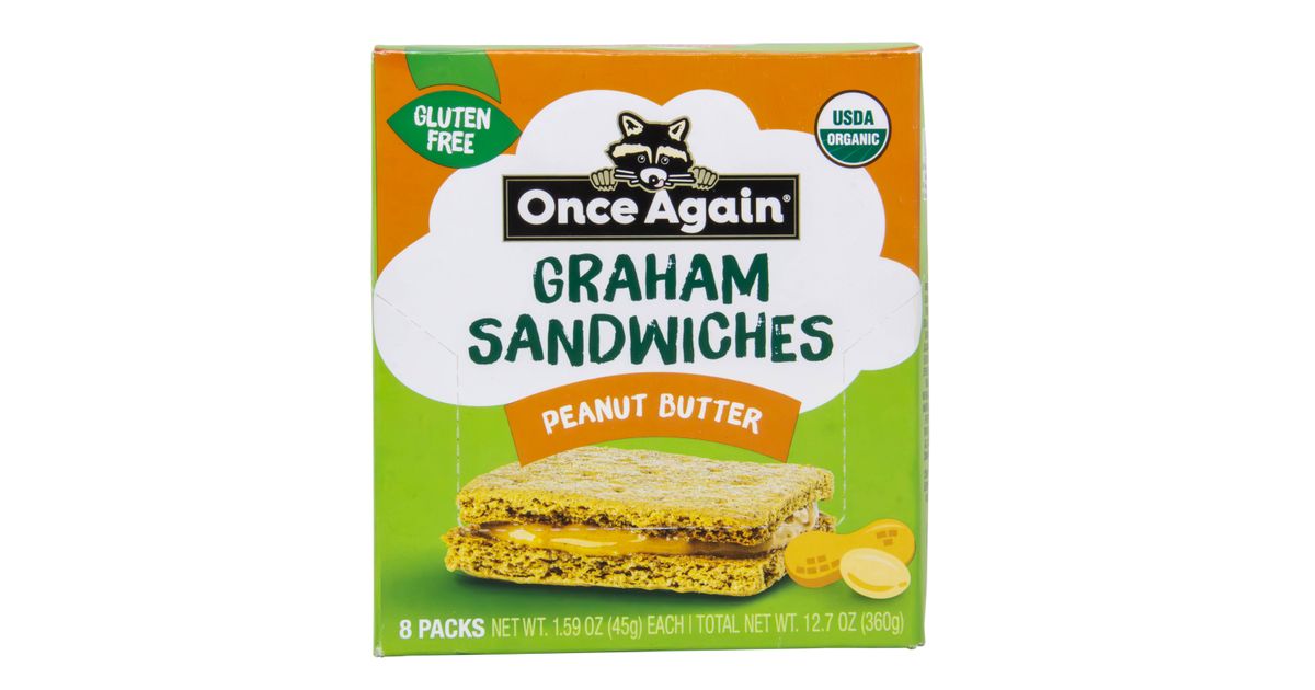 Once Again Nut Butter, Inc. Graham Sandwiches, Peanut Butter, Organic ...