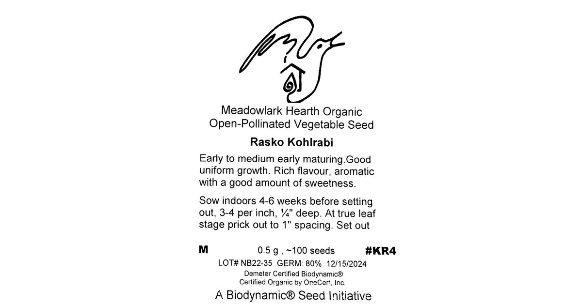 Meadowlark Hearth Rasko Kohlrabi, Organic - Azure Standard