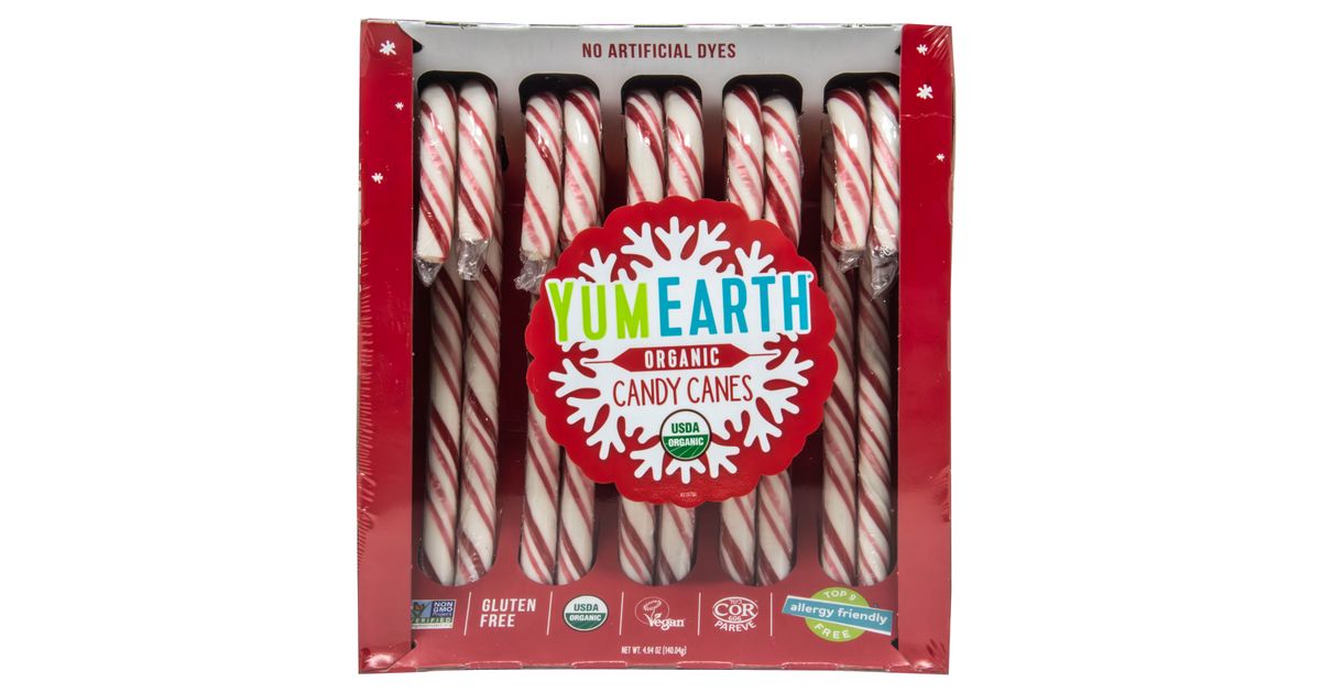 Yum Earth Candy Canes, Peppermint, Organic - Azure Standard
