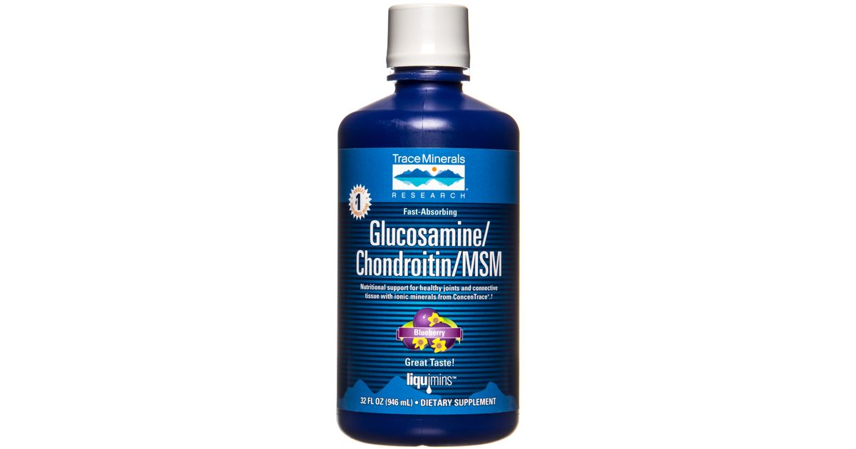 Trace Minerals Glucosamine/Chondroitin/MSM, Blueberry Flavor - Azure ...