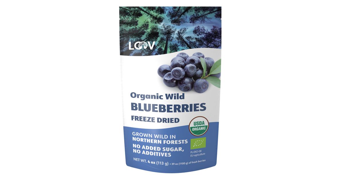 LOOV Wild Blueberry Whole Berries, Freeze-Dried, Organic - Azure Standard