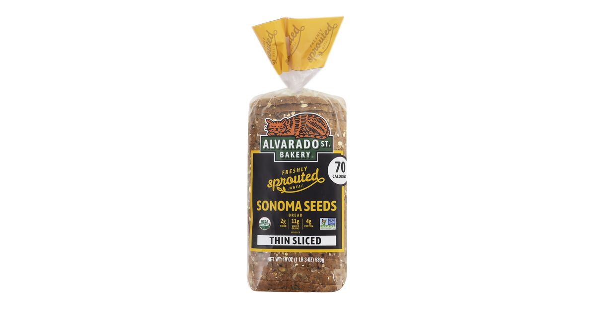 Alvarado Street Bakery Sprouted Sonoma Seed Bread, Thin-Sliced, Organic ...
