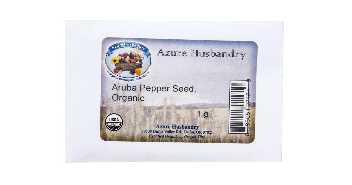 Azure Husbandry Aruba Pepper Seed, Organic - Azure Standard
