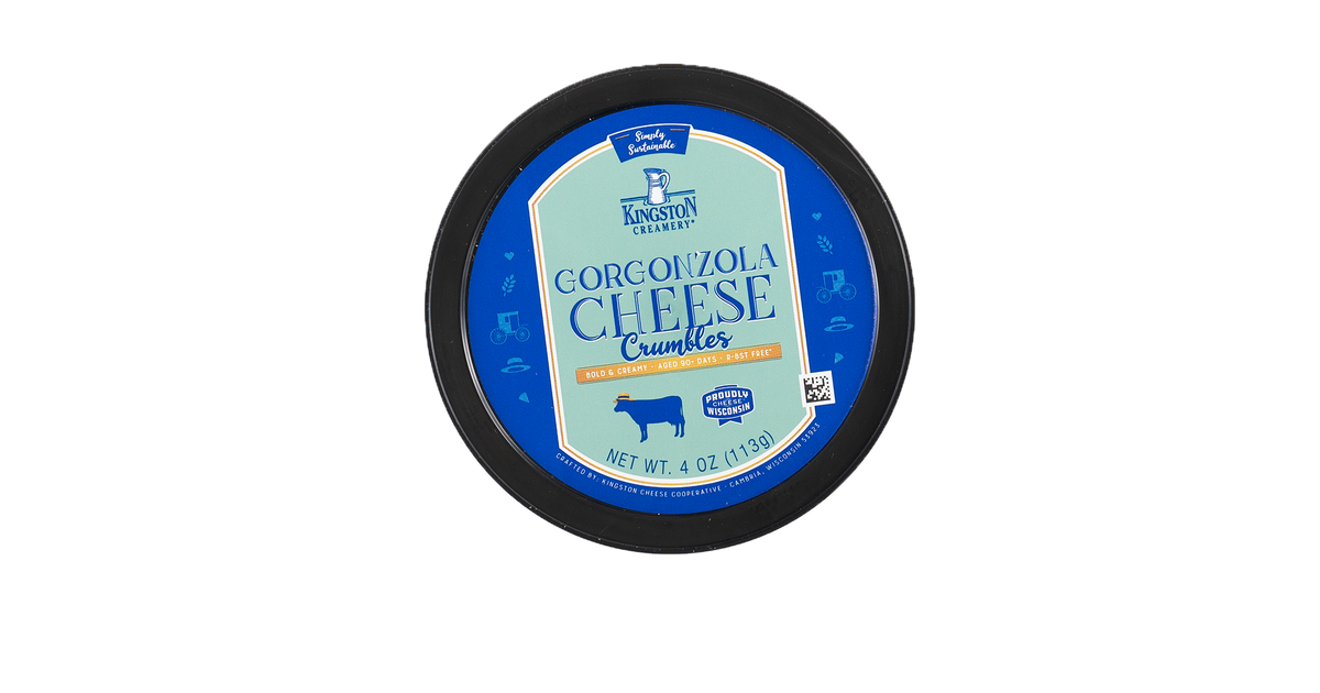 Kingston Creamery Gorgonzola Cheese Crumbles - Azure Standard