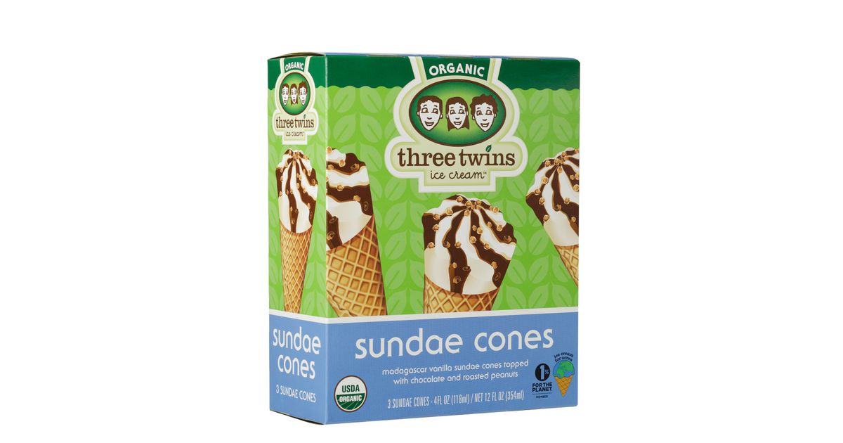 @@Three Twins Sundae Cones, Frozen, Organic - Azure Standard