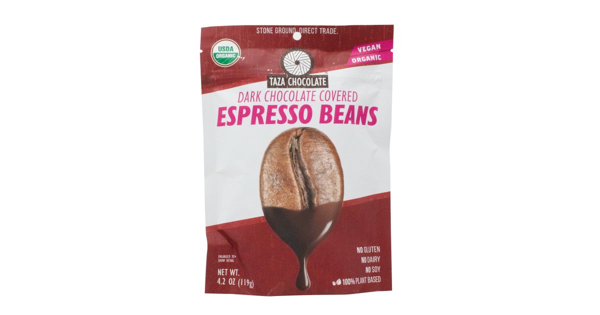 Taza Dark Chocolate Covered, Espresso Beans, Organic - Azure Standard