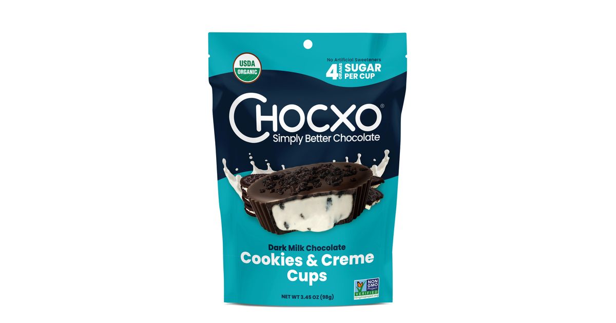 Chocxo Dark Chocolate Cups, Cookies & Creme, Organic - Azure Standard