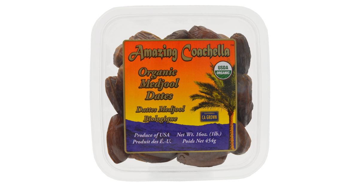 Amazing Coachella Medjool Dates, Unpitted, Organic - Azure Standard