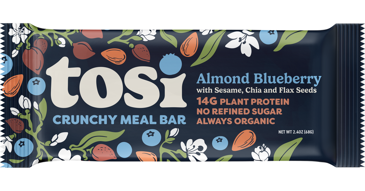 Tosi Crunchy Meal Bar, Almond Blueberry, Organic - Azure Standard
