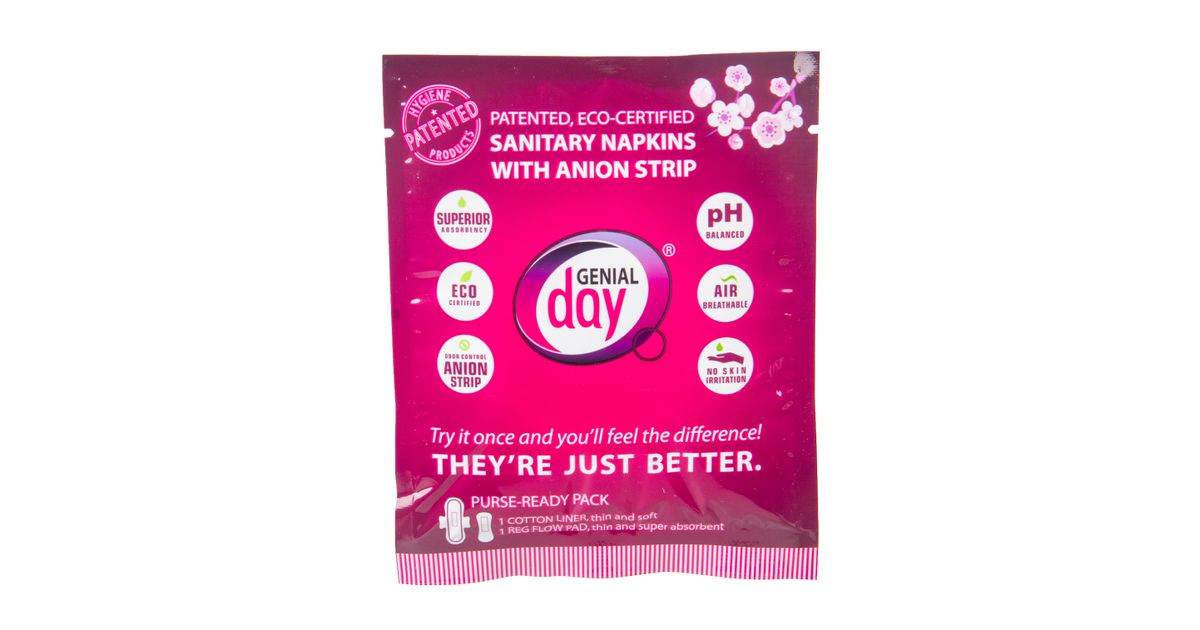 Genial Day Pads, Purse Ready Pack, Eco-Certified - Azure Standard