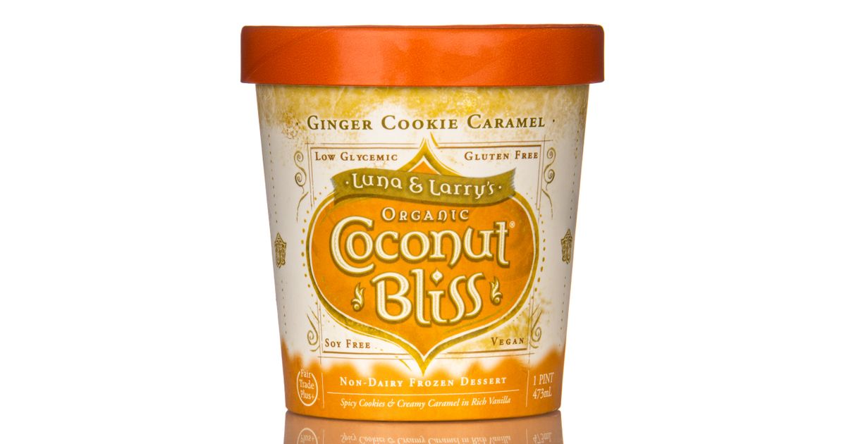 Cosmic Bliss Coconut Ice Cream, Ginger Cookie Caramel, Frozen, Organic ...