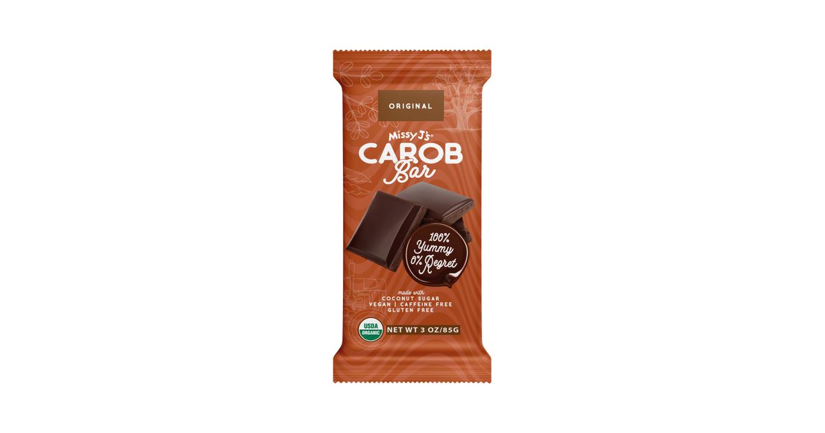 Missy J's Carob Candy Bar, Original, Organic - Azure Standard