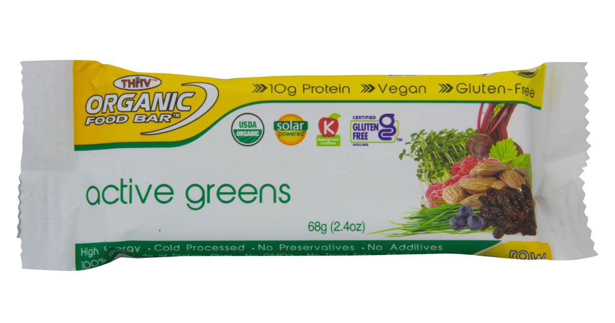 Thriv Organic Food Bar Active Greens Bar, Organic - Azure Standard