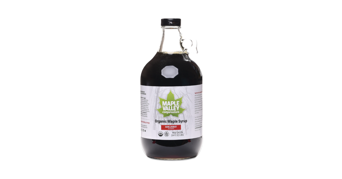 Maple Valley Coop Maple Syrup, Grade A Dark Robust, Organic - Azure ...