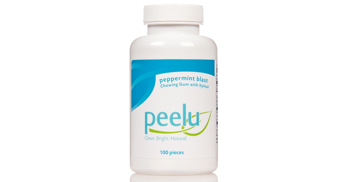 Peelu Xylitol Chewing Gum, Peppermint Blast - Azure Standard