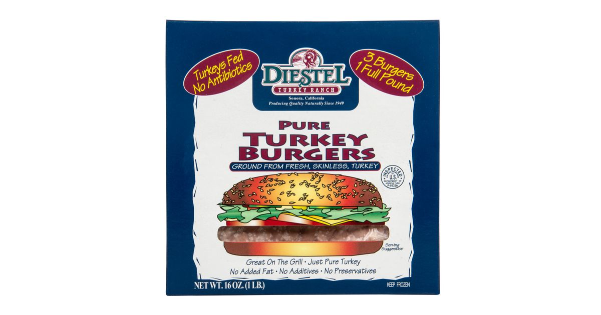 @@Diestel Turkey Ranch Turkey, Ground Burger Patties, Frozen - Azure ...