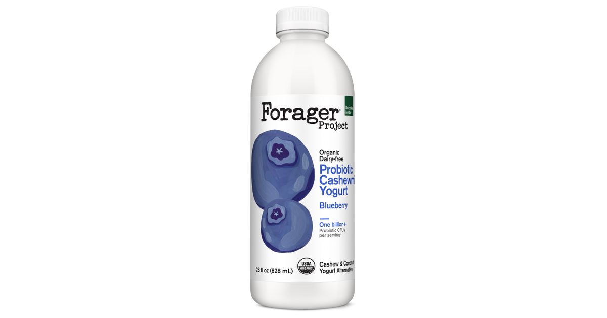 Forager Project Probiotic Drinkable Cashewmilk Yogurt Blueberry, Dairy ...