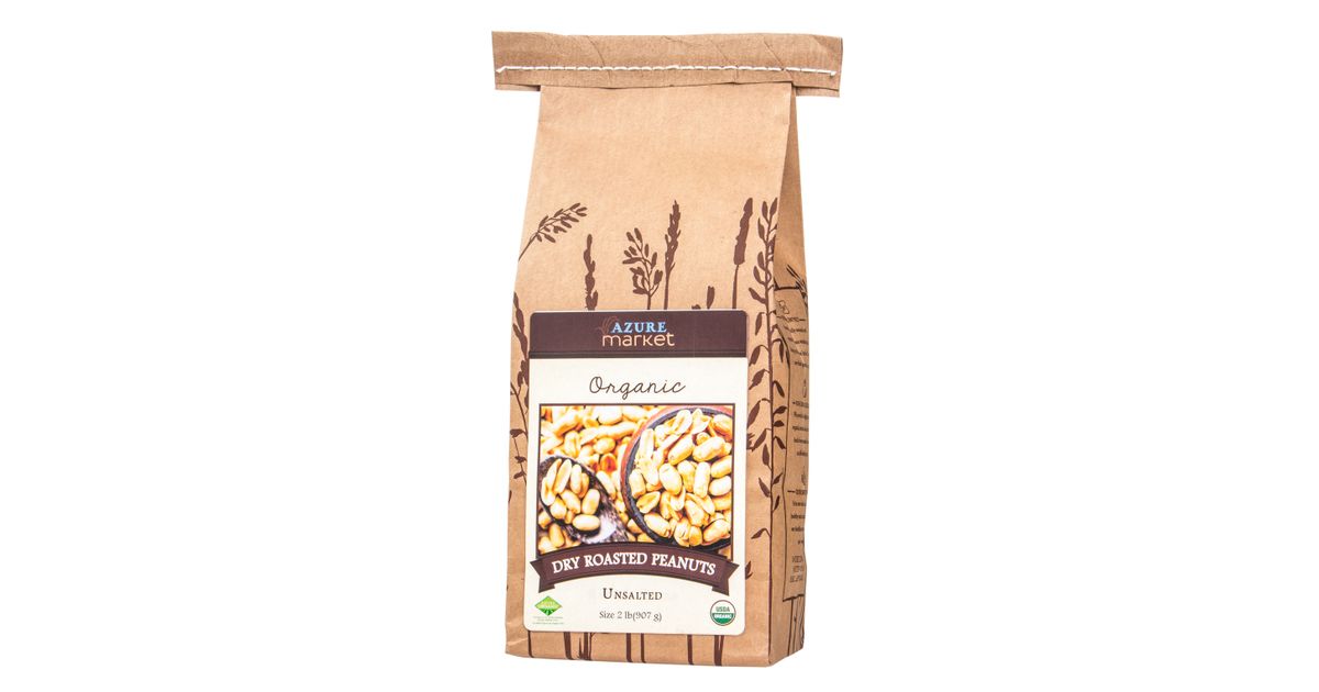 Azure Market Organics Peanuts, Dry Roasted, No Salt, Organic - Azure ...