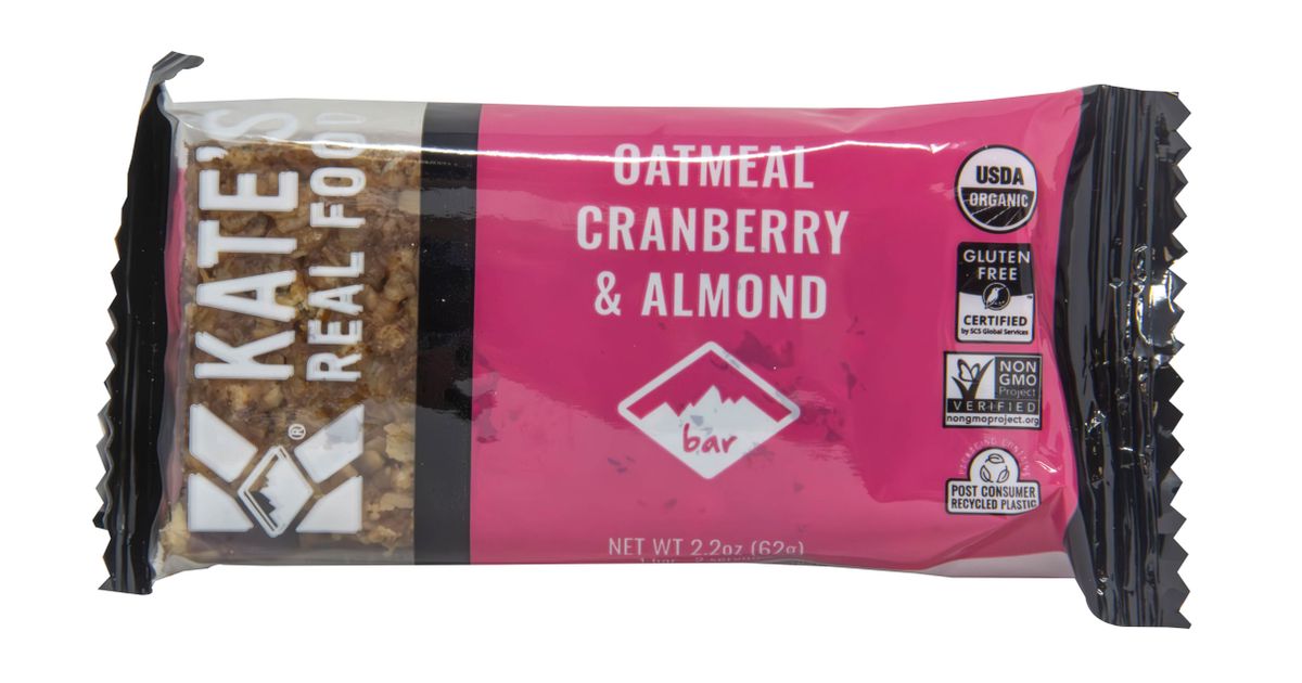 Kate's Real Food Energy Bar, Oatmeal Cranberry Almond, Organic - Azure ...