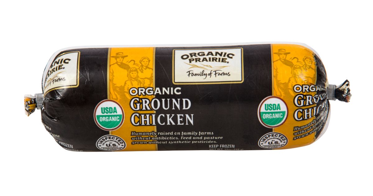 Organic Prairie Chicken Ground, Chub, Organic, Frozen - Azure Standard