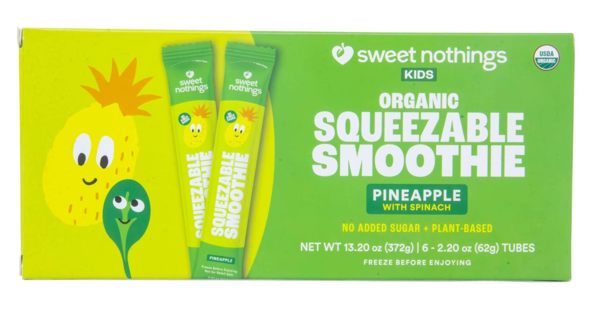 Sweet Nothings KIDS Squeezable Smoothie, Pineapple with Spinach ...