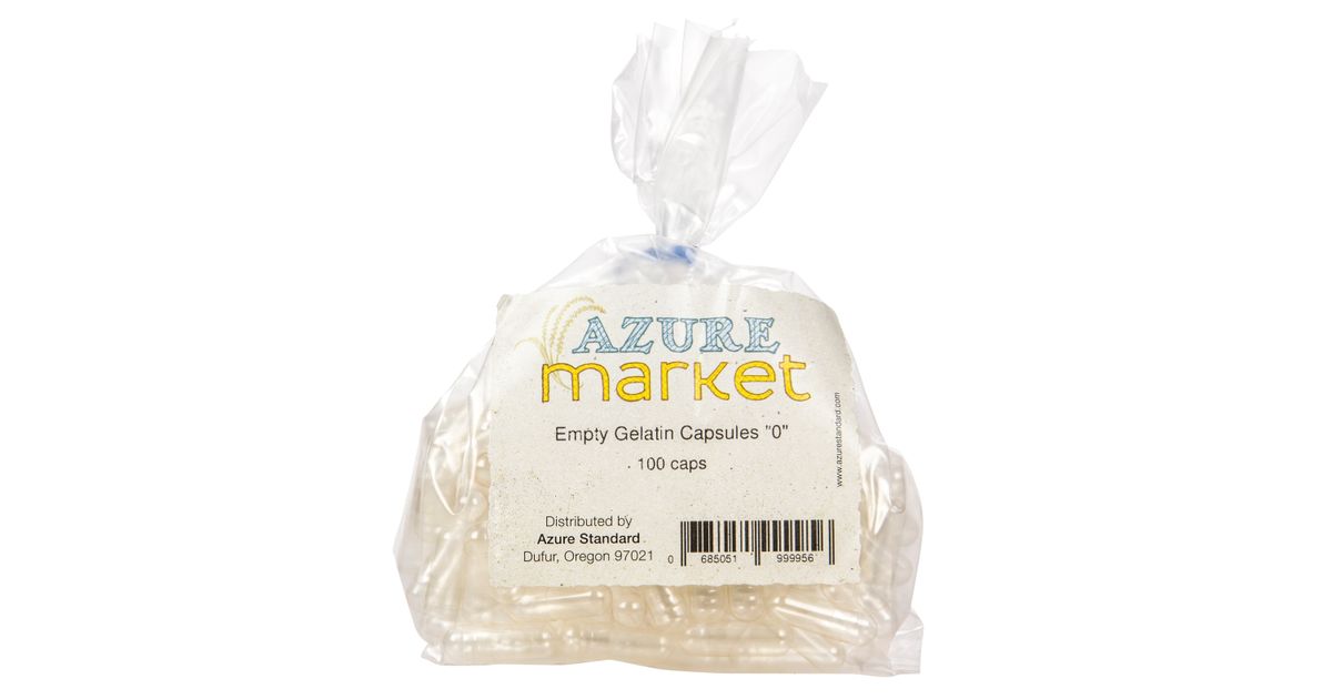 Packaging & Supplies Empty Gelatin Capsules "0" - Azure Standard
