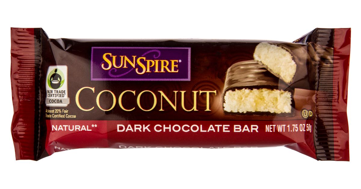 @@Sunspire Coconut Bar, Dark Chocolate - Azure Standard