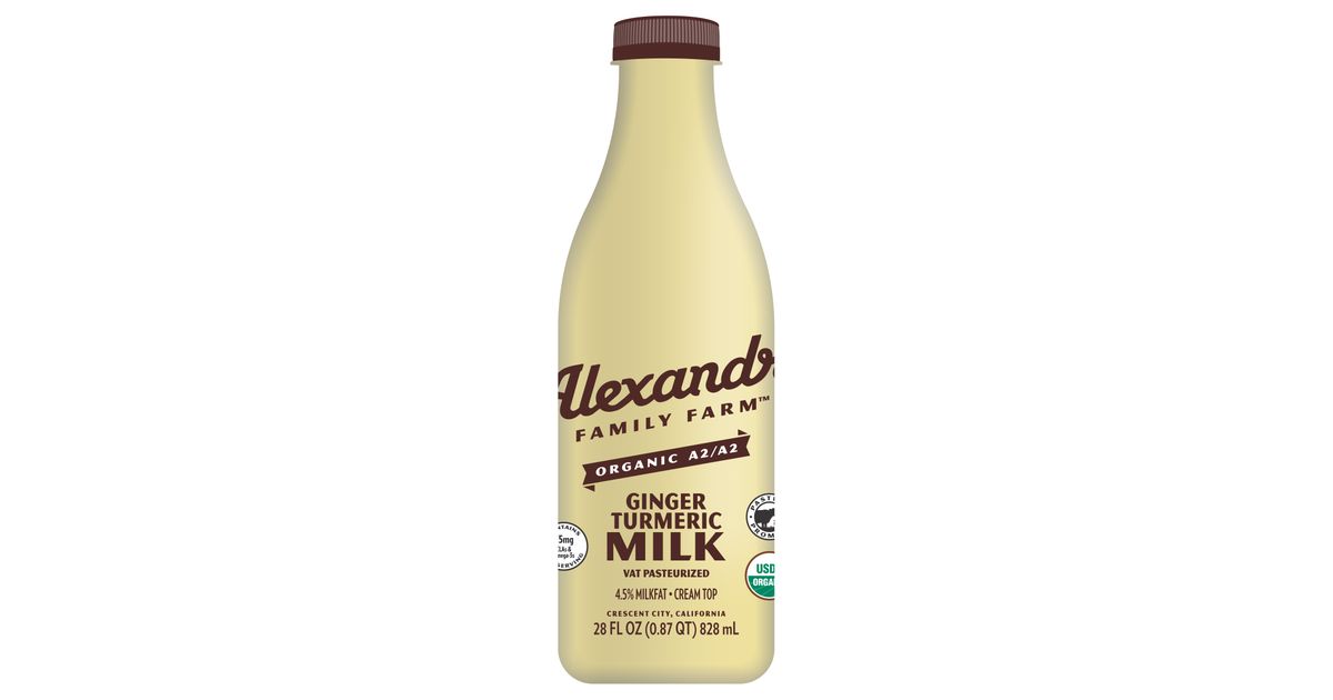 Alexandre Family Farm Ginger Turmeric Whole Milk, A2, Pasture Raised ...