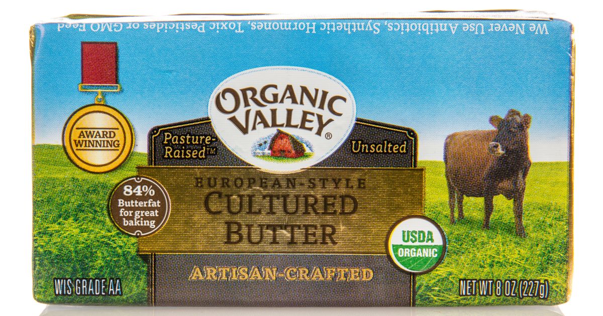 Organic Valley European Style Butter, Unsalted, Organic - Azure Standard