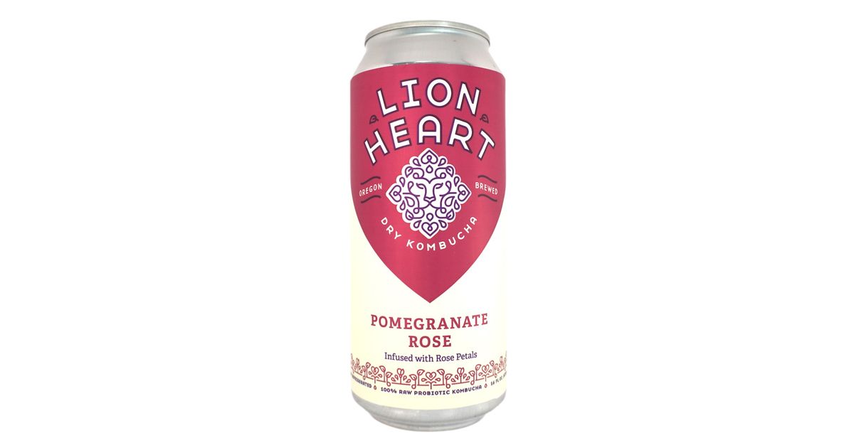 Lion Heart Kombucha, Pomegranate Rose, Raw - Azure Standard