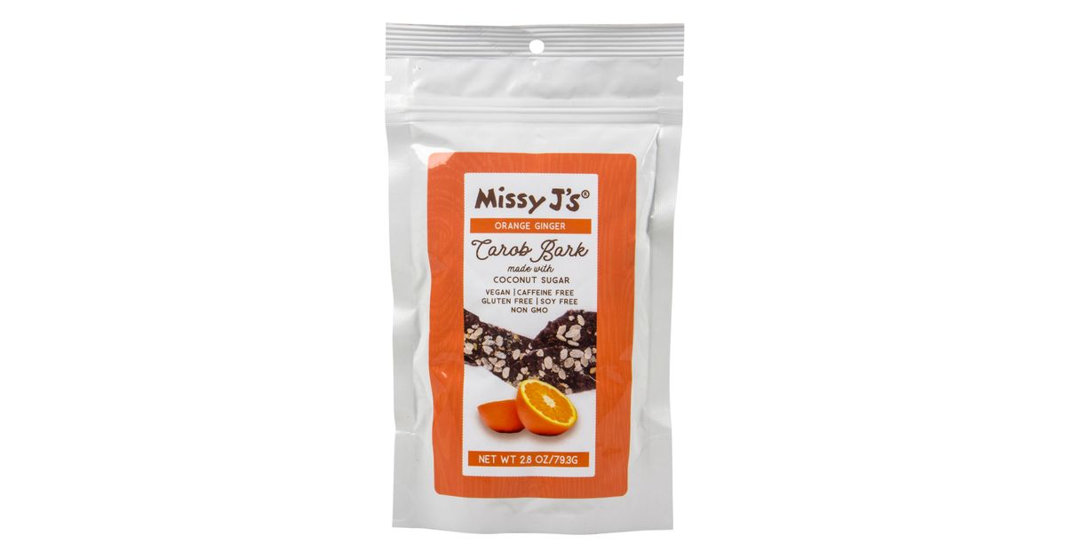 Missy J's Crispy Bark, Orange Ginger Carob - Azure Standard