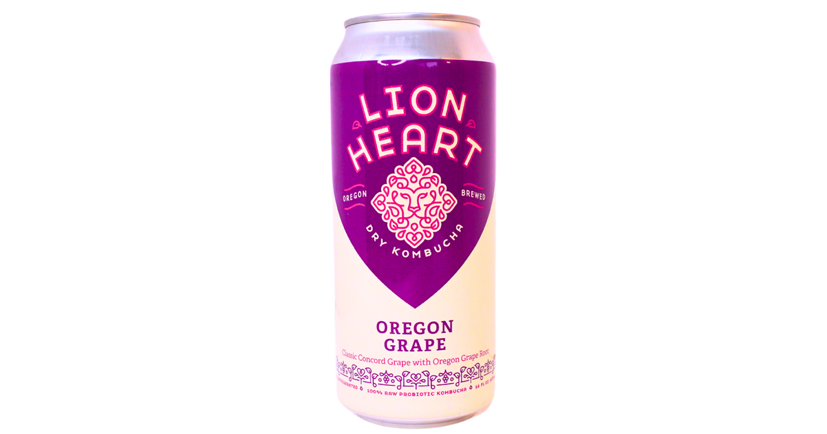 Lion Heart Kombucha, Oregon Grape, Raw - Azure Standard