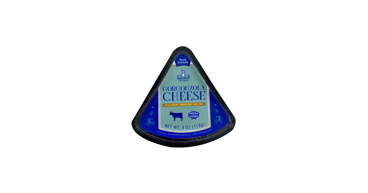 Kingston Creamery Gorgonzola Cheese Wedge - Azure Standard