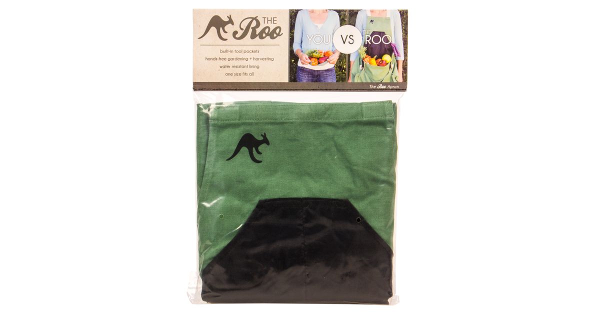 @@The Roo Apron Gardening & Harvesting Apron, Green - Azure Standard