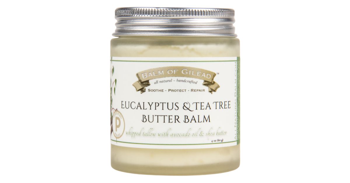 Balm of Gilead Butter Balm, Eucalyptus & Tea Tree, Grass-Fed Tallow ...
