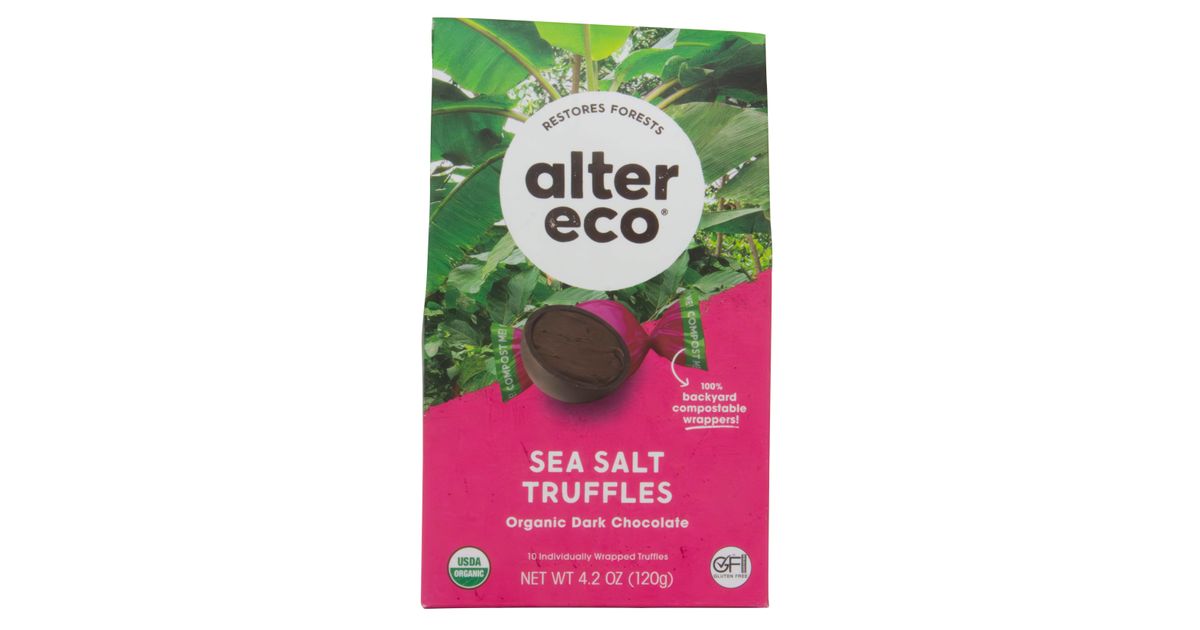 Alter Eco Dark Chocolate Truffles, Sea Salt, Organic - Azure Standard