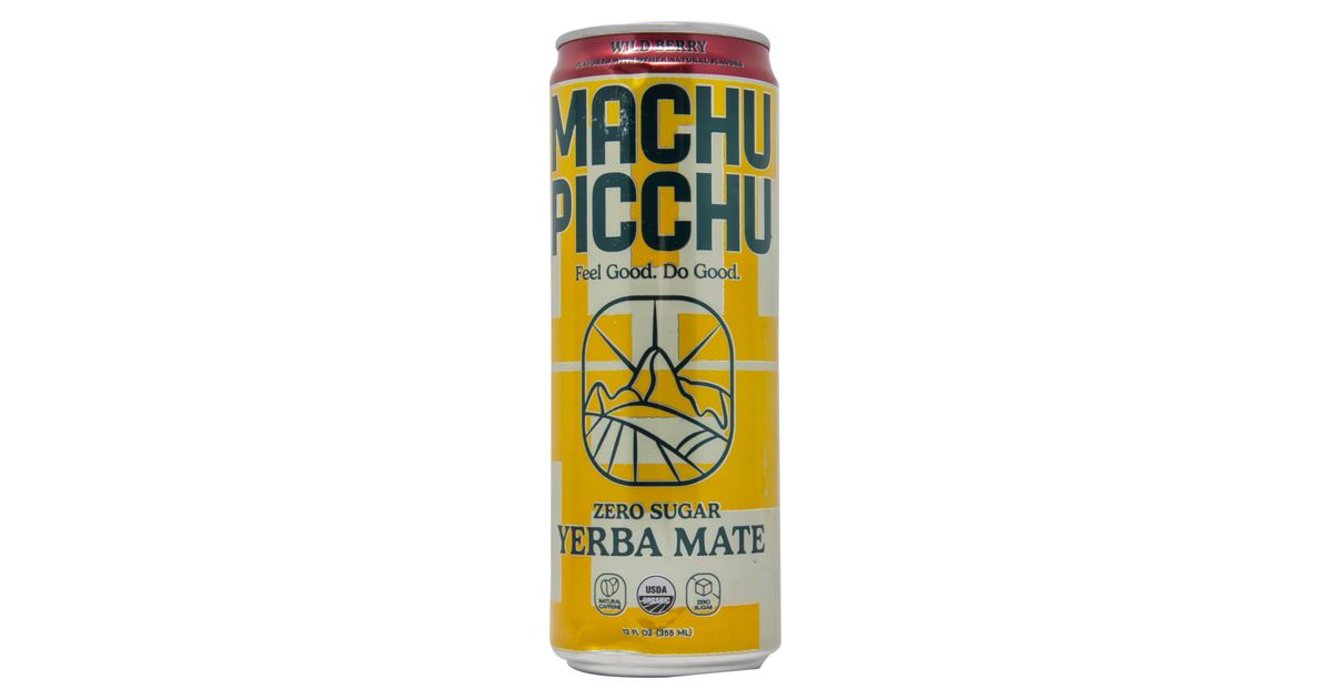 Machu Picchu Energy Energy Drink, Yerba Mate Zero Sugar, Wild Berry ...