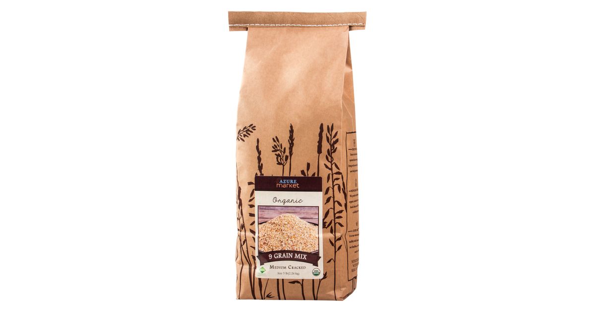 Azure Market Organics Medium Cracked 9 Grain Mix, Organic - Azure Standard