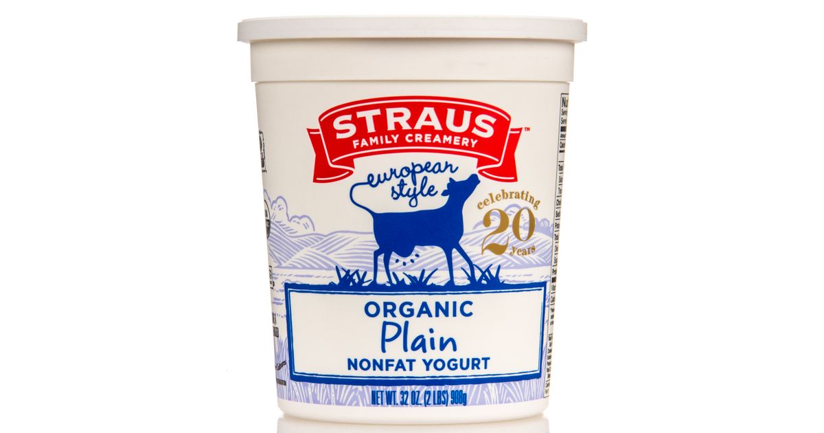 Straus Family Creamery Yogurt, Plain, Nonfat, Organic - Azure Standard
