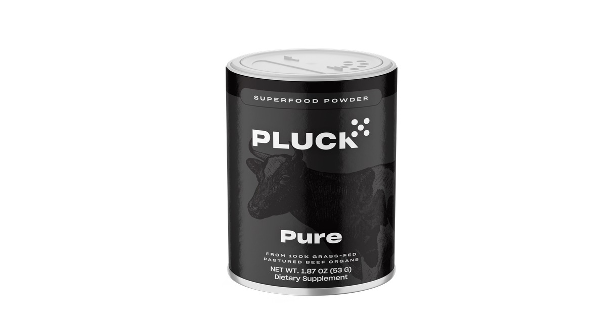 Pluck Superfood Powder, Pure Organ Blend, Shaker - Azure Standard