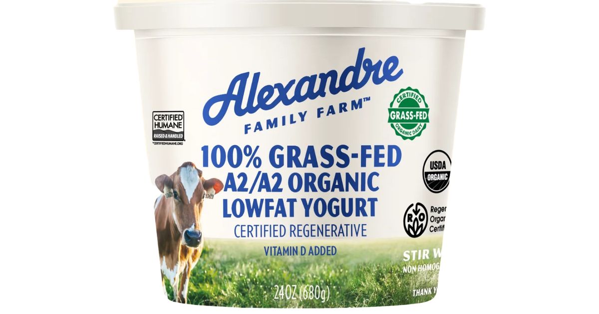 Alexandre Family Farm Yogurt, A2, 100% Grass-Fed, Lowfat, Organic ...