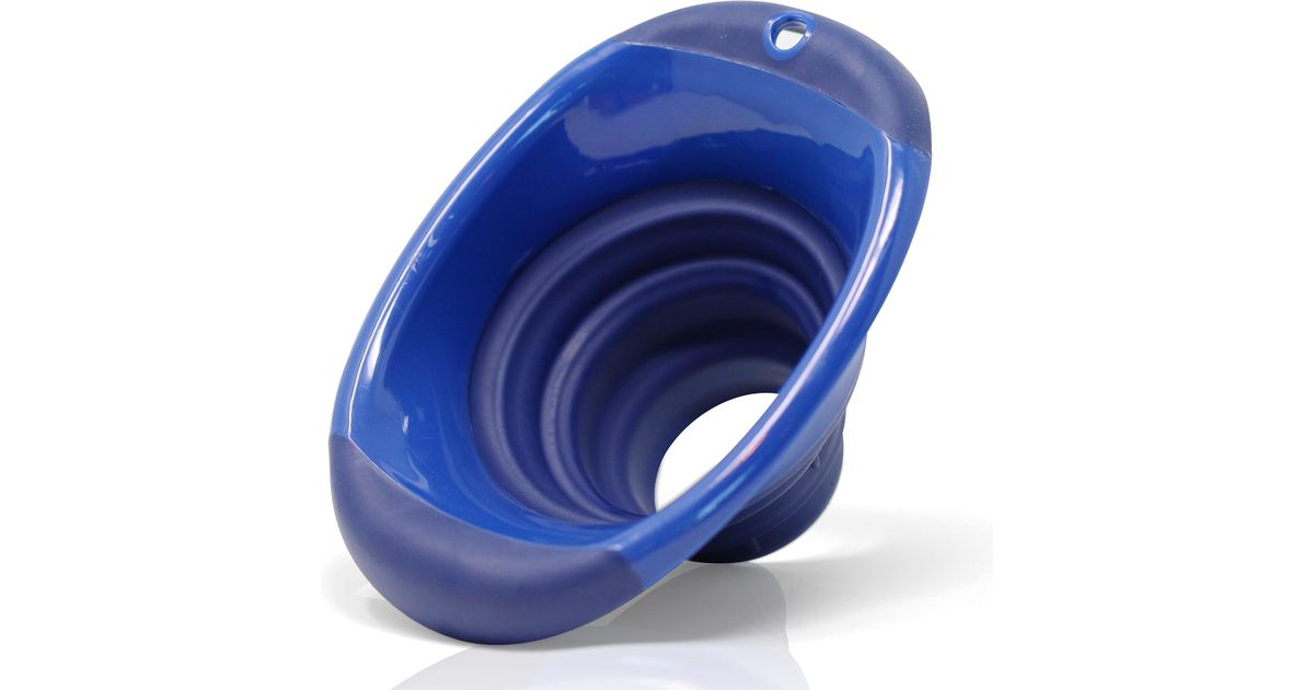 Brewing America Canning Funnel, Collapsible Silicone, Blue - Azure Standard