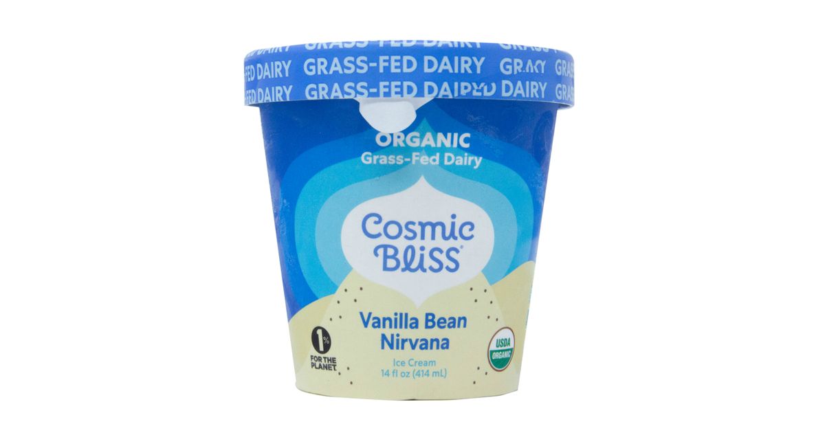 Cosmic Bliss Ice Cream, Vanilla Bean Nirvana, Frozen, Organic - Azure ...