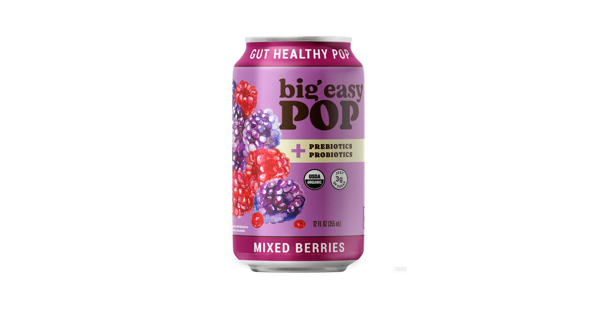 Big Easy Pop Gut Healthy Pop, Mixed Berry, Organic - Azure Standard