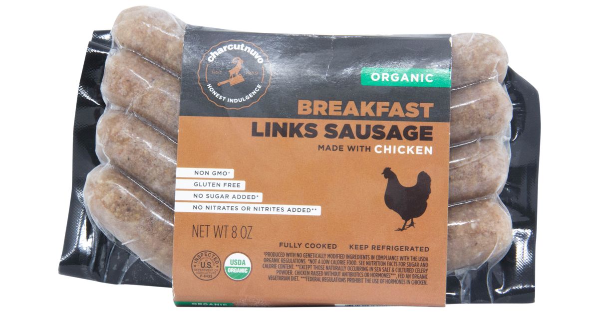 Charcutnuvo Sausage Breakfast Links, Chicken, Frozen, Organic - Azure ...