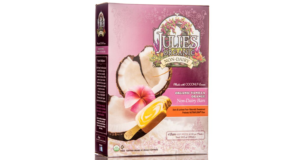 @@Julie's Ice Cream Coconut Cream Vanilla Orange Bar, Frozen, Organic ...