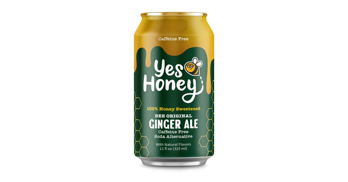 Yes Honey Honey Soda, Ginger Ale - Azure Standard