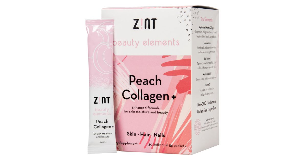 Zint Collagen Plus, Peach, Drink Stick - Azure Standard