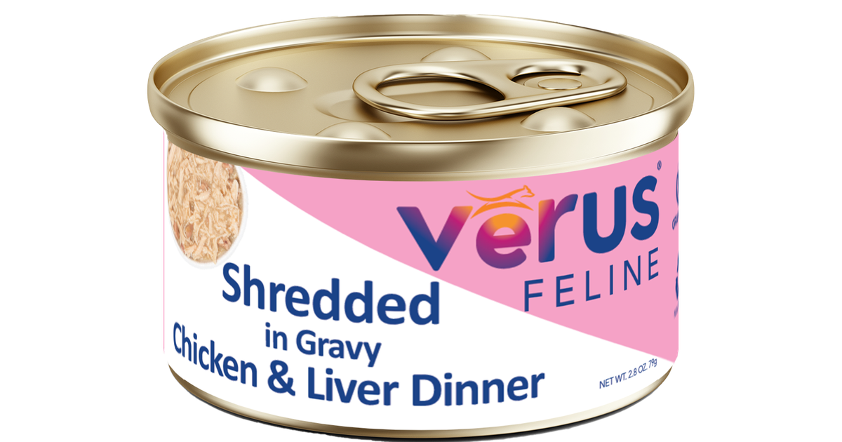 Verus Cat Food, Canned, Shredded Chicken & Liver - Azure Standard